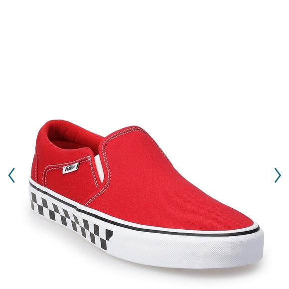 Vans | Shoes | Newvans Mens Checker Sidewall Racing R 1512 Red Canvas ...